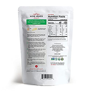 Miss Jones Baking Organic Cookie Mix, Non-GMO, Vegan-Friendly, Packed with Morsels: Sea Salt Chocolate Chip (Pack of 3)