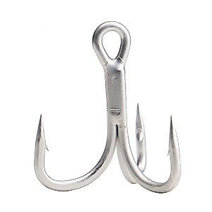 Beoccudo Saltwater Treble Hooks Large Size 4X Strong Triple Fishing Hooks for Big Game Trout Bluefish Salmon Kingfish