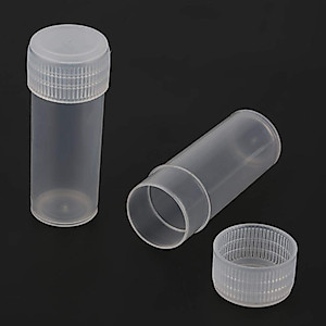 5ML Plastic Sample Bottles, 50 Pcs Small Clear Bottle, Scientific Plastic Test Tubes Screw Top Tube Vial Clear Seal