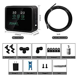 Reptile Fogger Automatic Reptile Mister Fogger for Terrarium, Reptile Humidifiers with Timer Amphibians Intelligent Humidifier with 360°Adjustable Misting Nozzles for Chameleon/Lizard/Snake/Turtle etc