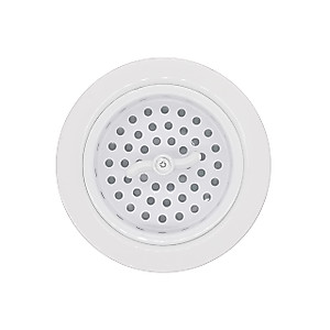 Westbrass CO2175-50 Combo Pack 3-1/2" Wing Nut Twist Style Large Kitchen Sink Basket Strainer and Waste Disposal Drain Flange with Stopper, Powder Coat Whte