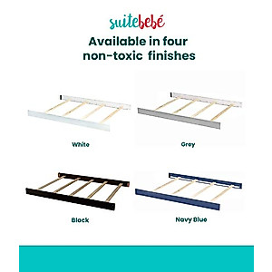 Suite Bebe Connelly Crib to Full Bed Conversion Kit Only, Adjustable in White - Quick Ship, Full Size Bed