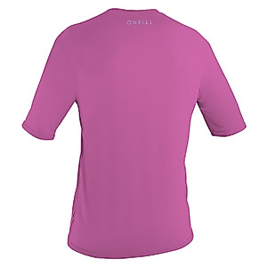 O'Neill Youth Basic Skins UPF 50+ Short Sleeve Sun Shirt, Fox Pink, 10