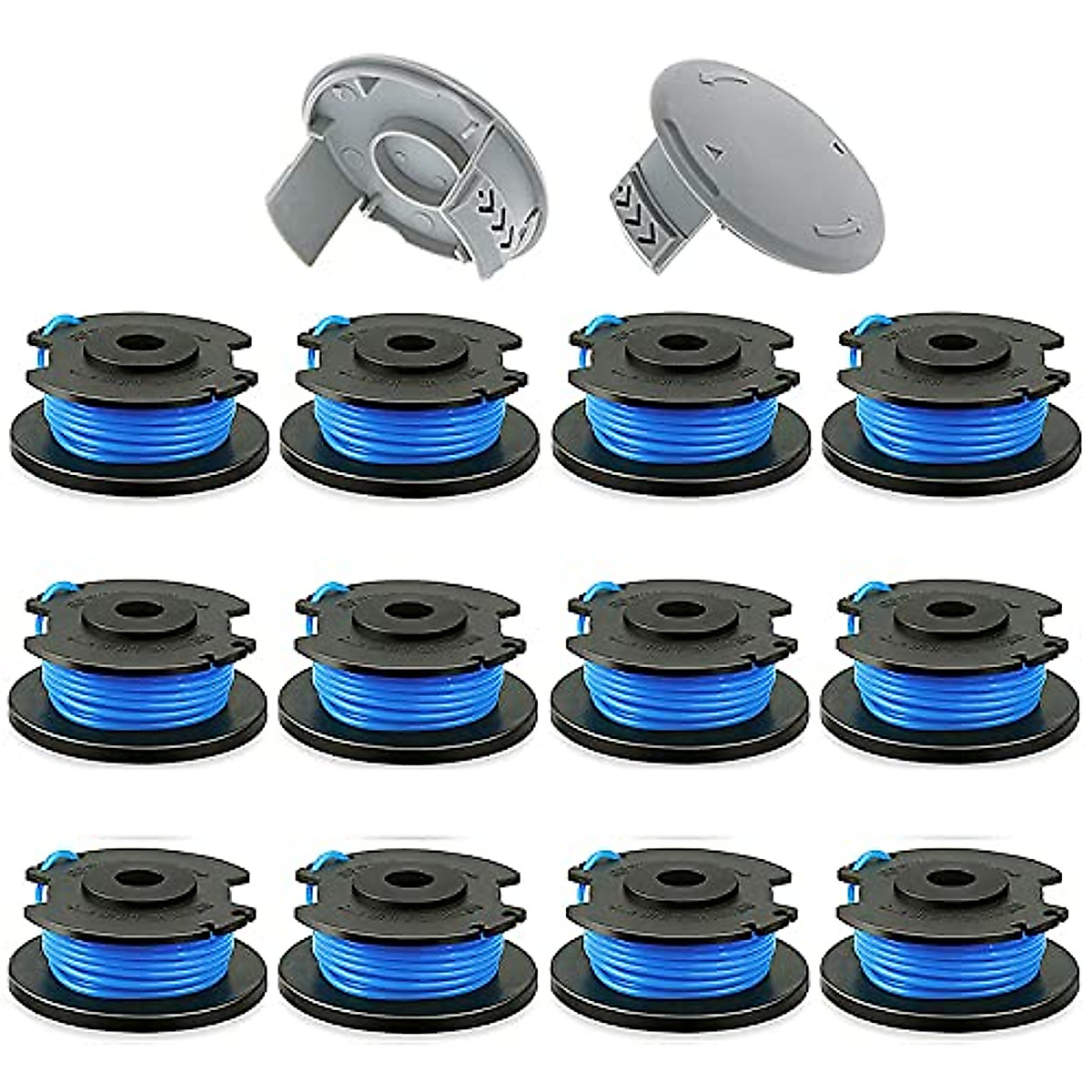 Replacement String Trimmer Spool for Ryobi Weed Wacker String,11ft 0.065" String Trimmer Line for ryobi String Trimmer Refill,for Ryobi One+ AC14RL3A 18v 24v and 40v Cordless Weed Eater(12 + 2Pack)