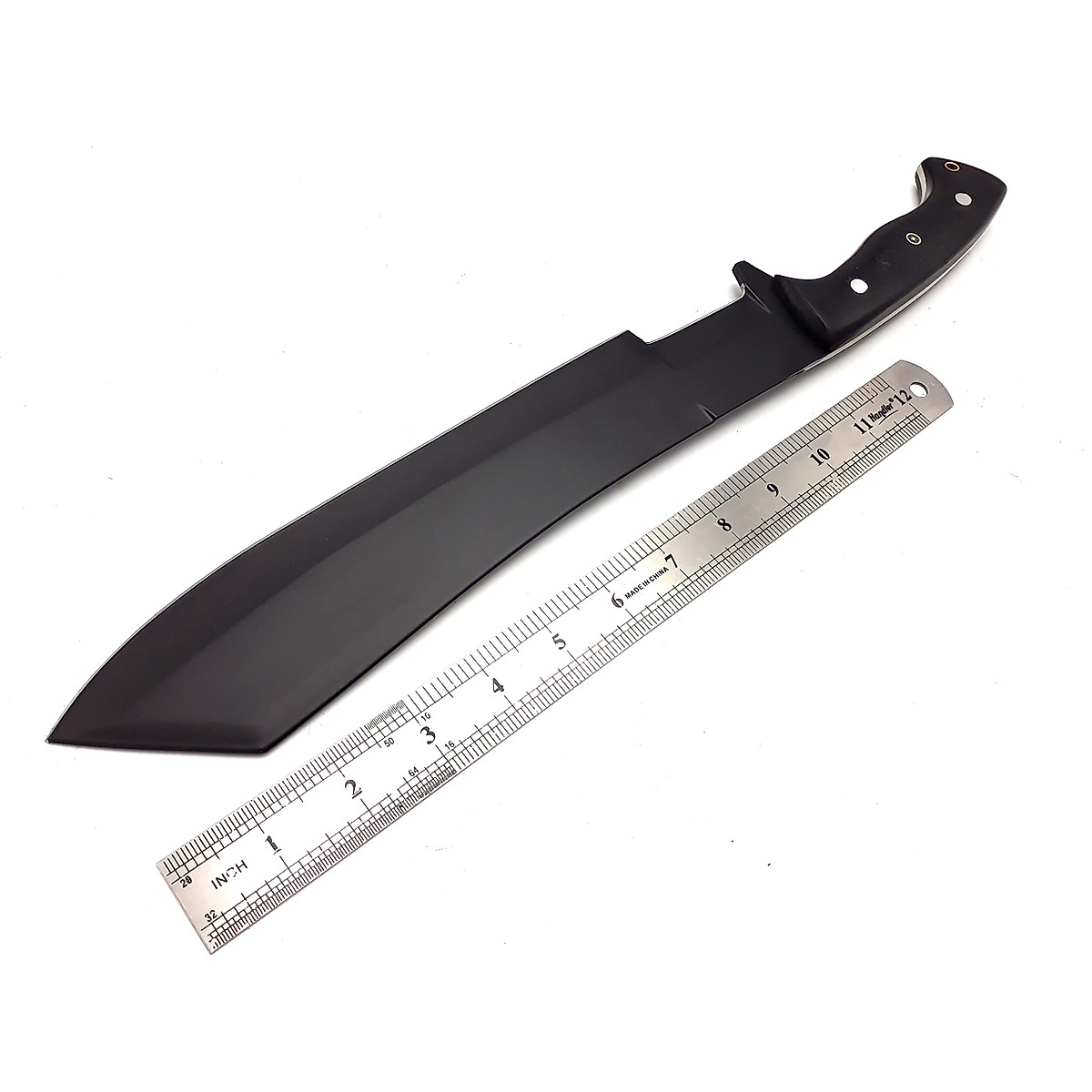 Nooraki MK-353 Handmade Fixed Blade Machete Knife, Multi Use Axe Machete Knife, Camping Knife, Hunting Knife, Bushcraft Knife, Full Tang Handle 17 inches with Hand Stitched Leather Sheath