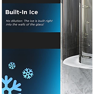 GALVANOX LèVale Gift for Couples (Gift Boxed) Freezable Champagne Flute Glasses - Double Walled Freezer Chilled Stemless Wine Glass with Ice Walls, 7 oz (Gift set of 2)