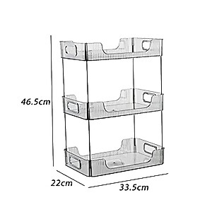 3 Tier Countertop Organizer Multipurpose Counter Vanity Tray Cosmetic Perfume Makeup Display Container for Living Room Bathroom Toilet Home , Gray