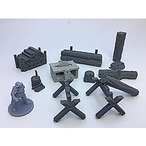 HERO Creations Lumber Mill RPG - Dungeons and Dragons - DND - Pathfinder - Diorama - Figurine Miniature (Gray/Unpainted)