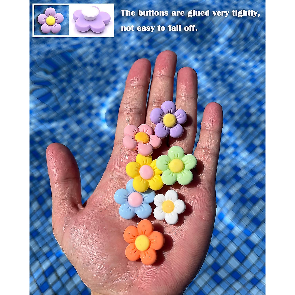 YUNFIRE 14Pcs Flower Shoe Charms, Cute Design for Shoes Decoration, Pets and Animal Shoe Charm for Boys and Girls (flower)