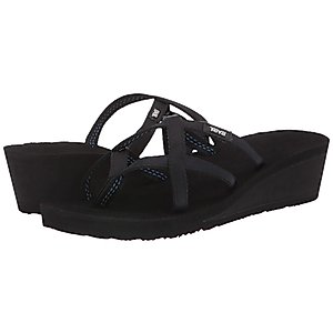 Teva Women's W Mush Mandalyn Wedge Ola 2 Flip-Flop, Black, 7 M US