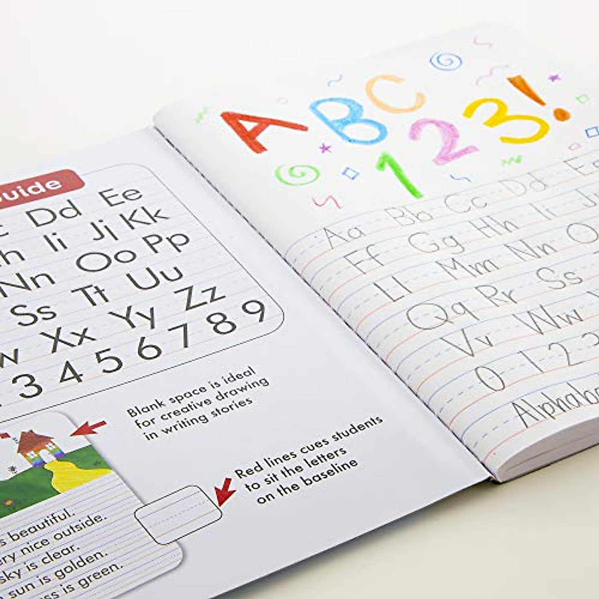 BAZIC Primary Journal 100 Sheet Marble Composition Book, PreSchool 1 Grade 2 Grade Comp Books Notebook, Learning Drawing, COLOR SENT RONDOM, 1-UNIT