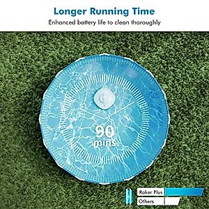 Hydrus Robotic Cordless Pool Vacuum Cleaner for Above Ground Pools with Powerful Dual Brushless Motors,90 Mins Runtime, Self-Parking,Automatic Robot Cleaners for Inground Flat Pools up to 50 Ft