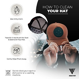 Urban Effort Mesh Trucker Hat - Adjustable Baseball Cap for Men and Women - For Mountaining, Hunting & Hiking