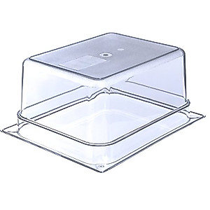 Carlisle FoodService Products 10222B07 Polycarbonate Half-Size Food Pan, 7.7 qt. Capacity, 12-3/4 x 10-3/8 x 6", Clear (Case of 6)