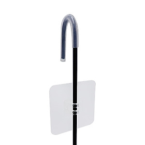 Pastlla Hanging Shower Rack, 304 Stainless Steel Bathroom Rack Storage Rack Shampoo Bracket, Shower Caddy Hanging, No Drilling, the Back Hook Can be Rotated, Single Layer Shelf, Black