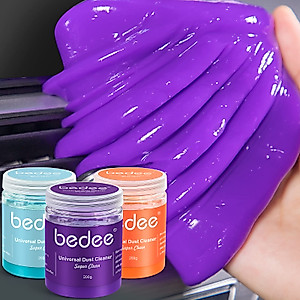 bedee Car Cleaning Gel Cleaning Putty: 2023 Upgraded Keyboard Cleaner Gel 3 Pack High Efficient Cleaning Reusable No Sticky Hands Dust Cleaning Gel for Car Interior Air Vent Keyboard Camera Printer