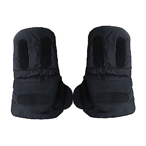 Warm Muff Stroller Gloves - INTIPAL Winter Anti-Freeze Extra Thick Waterproof Fabric Stroller Hand Muff - Black