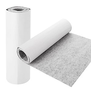 LOYORTY 2PCS 15.7" x 78.7" Gray Self Adhesive Felt Roll, Felt Fabric Adhesive Sheets, Self Adhesive Felt Sheets for Art & Crafts, DIY Picture Framing, Jewelry Box Fabric Stick