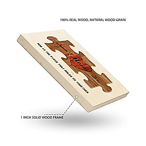 Bohva Personalized Gifts for Mom Family Names Sign, Mothers Day Gifts for Mom from Daughter and Son, Custom Heart Puzzle Pieces Print On Wood, Suitable for Mothers Day Birthday Christmas Thanksgiving