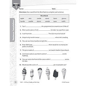 180 Days™: Reading, Vocabulary/Language for 3rd Grade Practice Workbook for Classroom and Home, Cool and Fun Practice Created by Teachers (180 Days of Practice)