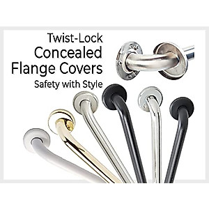 Matte Black 24" Grab Bar for Bathroom Shower Toilet - ADA Safety Handrail/304 Stainless Steel/Smooth