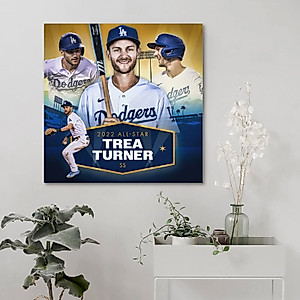 OKSEAS Trea Turner Baseball World Legend Star Poster Canvas Poster Wall Art Picture Prints Hanging Photo Gift Idea Decor Home Posters Artworks 20x20inch(50x50cm)