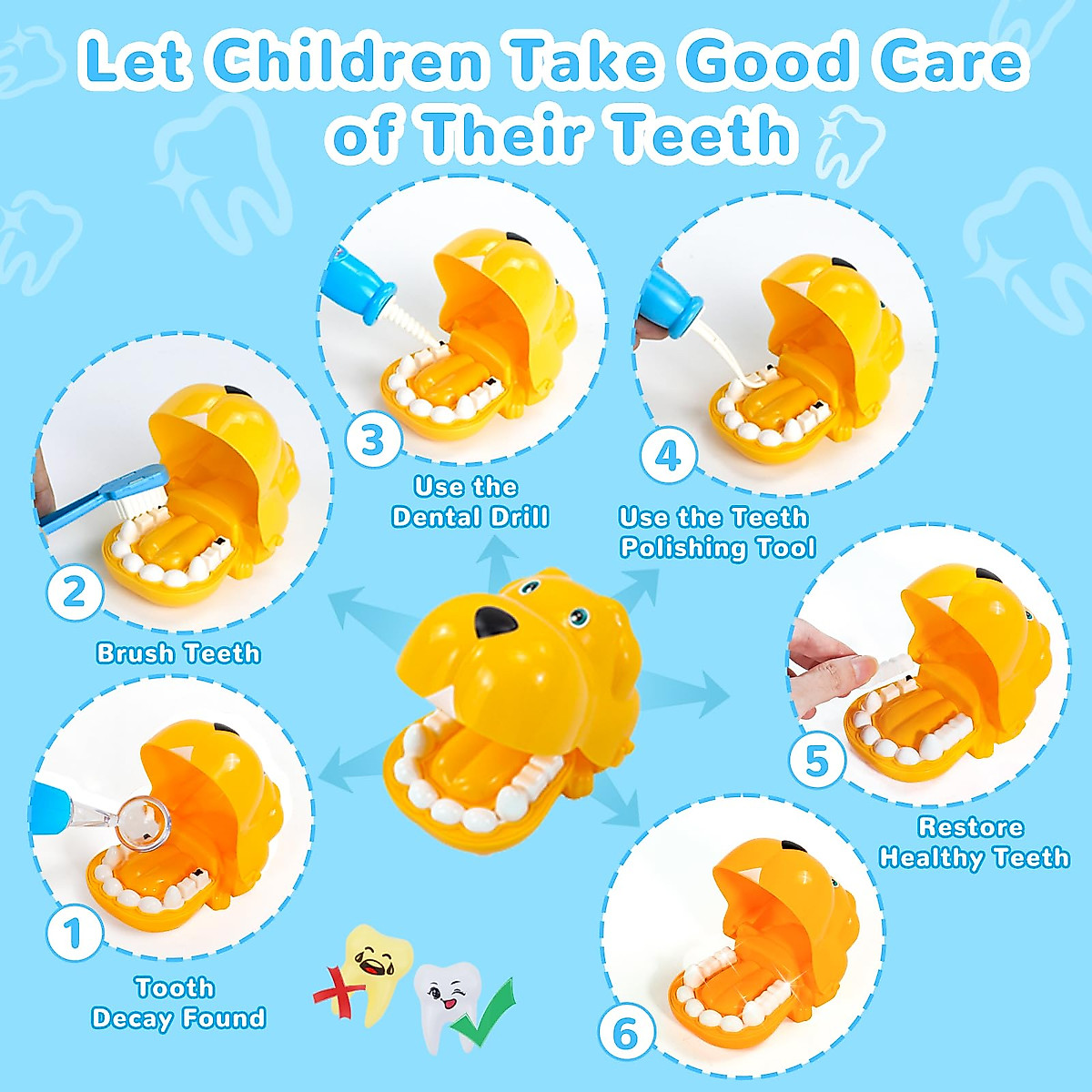 Kids Doctor Kit for Toddlers 3-5 Boys Girls,32 Pcs Toddler Dress Up Pretend Play Dentist Medical Kit Kids Doctor Playset with Stethoscope Costume Gifts Educactional Toys for 3 4 5 Year Old Boys