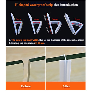 hokmly 120 Inch 10 Ft (Feet) Soft Shower Doors Sweep to Stop Leaks,Glass Door Seal Strip, Shower Silicone Seal Strip