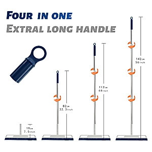 Multifunction Magic Broom Sweeper 4-1 Extral Long Handle Silicone Floor Squeegee Broom no Bristles Excelent for Flat Floor and Especial Good Job for Pet Hair Remover