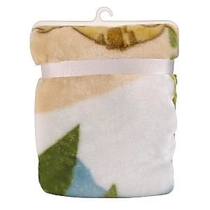 Disney Lion King Urban Jungle Luxury Plush Throw Blanket, Tan/Brown/Green/Ivory, 30x45 Inch (Pack of 1)