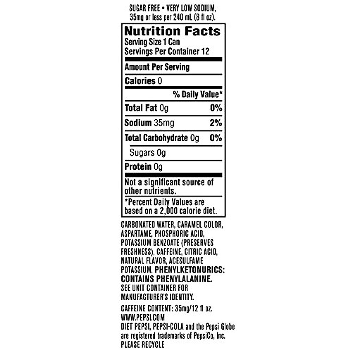 Diet Pepsi Cola Soda Pop, 12oz Cans (12 Pack)