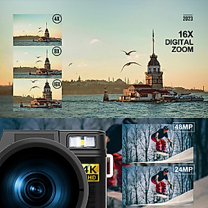 G-Anica 4k Digital Cameras for Photography, 48MP Video/Vlogging Camera for YouTube, Vlogger Kit,