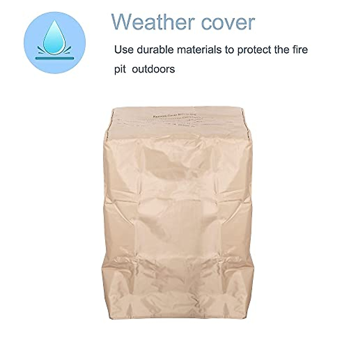 DESwan 18 in. x 25 in. Square Column Outdoor Propane Gas Fire Pit in Greystone, 30,000 BTU Outdoor Fire Pit