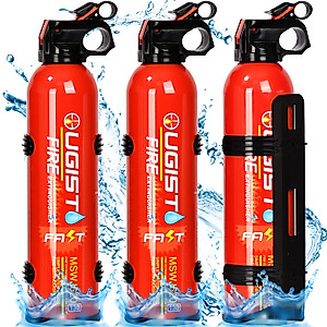3Pcs Fire Extinguisher for home with Bracket Ougist 620ml Fire Extinguishers for the House/Car/Kitchen, which can prevent re-ignition-Easy to Clean.