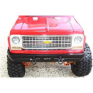 Aluminum Front Bumper Mount + D-Rings for Traxxas TRX-4 Chevrolet K5 Blazer (82076-4) - 3Pc Set Black