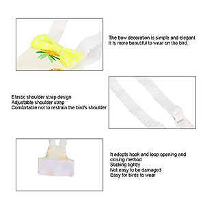 Bird Diaper, Washable Reusable Parrots Nappies Bird Cute Diaper Clothes Flight Suit for Mini Parrot Small Birds q(L Pineapple)