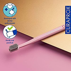 Curaprox CS 12460 Velvet Ultra-Soft Toothbrush; Extra Soft bristles for Sensitive Gums