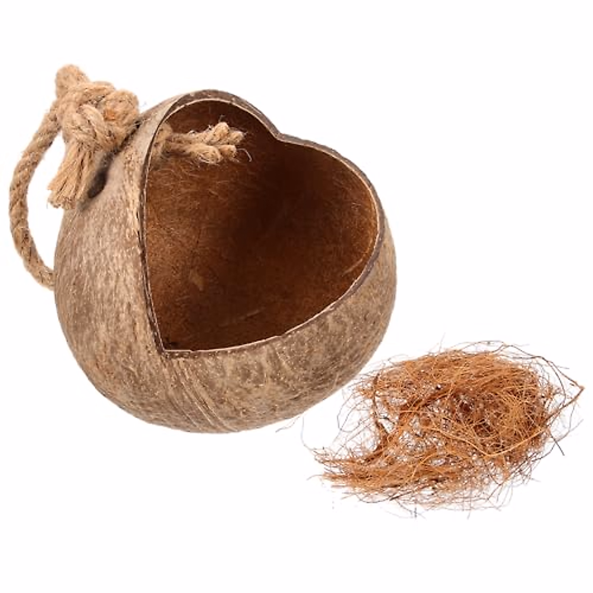 balacoo Coconut Shell nest Parrot Hammock Hamster Hammock Suspending Bird Hammock Bird House Parrot Supply Bird Coco Swing Parrot Sleeping Hammock Bird Sleeping Nest The Bird's nest Bed
