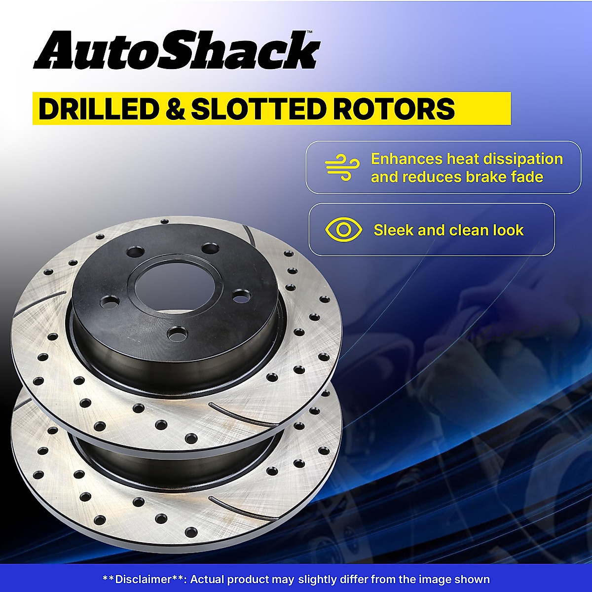 AutoShack Black Hat Drilled and Slotted Brake Rotors Rear Brake Rotor Replacement Kit for 2004 Nissan Pathfinder Armada 2004-2015 TITAN 2005-2015 2017-2019 Armada 2004-2010 INFINITI QX56 V8 PR41331LR
