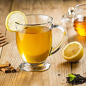 QAPPDA Glass Mugs, Clear Coffee Mugs With Handle 15 oz,Tea Mugs 450ml,Beer Glasses With Handle,Glass Cup Drinkware For Beverage,Juice,Latte Cups Cappuccino Mugs Beer Mug Water Cups Sets of 8 KTZB107…