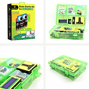 KEYESTUDIO Basic Starter Kit for Microbit V2.2 V1.5 (Not Included), with 35 Projects Tutorial, i2c LCD, 5V Relay, LED Matrix, Breadboard Components Great for STEM Programming Education