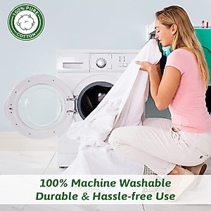 Precious Star Linen 100% Cotton White Solid Duvet Cover Set Super King Size 98x108 Inch Zipper Closure & Corner Ties, Soft & Breathable 1000 TC Duvet Cover with 2 Pillow Shams