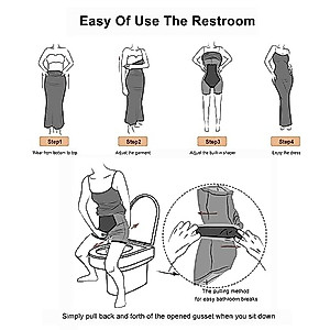 Popilush Shaper Maxi Bodycon Dress Built in Bra Bodysuit for Women Long Backless Slip Spaghetti Strap Dresses with Shapewear Black