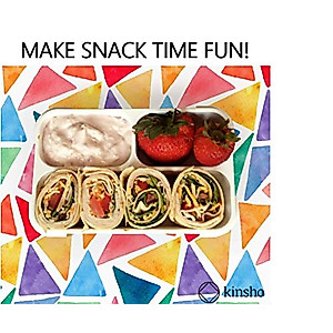 kinsho MINI Lunch-Box Snack Containers for Kids | SMALL Bento-Box Portion Container | Toddler Pre-School | Leak-proof Boxes for Work, Travel | Best for Adults Boys Girls | Pink Purple, Coral 3 pack