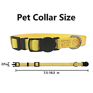 Puppy ID Collar Identification Soft Nylon Adjustable Breakaway Safety Whelping Litter Collars for Newborn Pets with Record Keeping Charts 12pcs/Set (S)