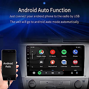 Cocheparts Car Stereo for Toyota Camry Radio 2007-2011 Built-in Apple Carplay/Android Auto/WiFi/Bluetooth/Steering Wheel Control/Split Screen/GPS Navigaion(Note:Not Compatible with JBL System)