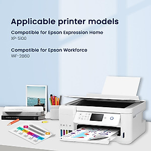 Remanufactured Ink Cartridges Replacement for Epson 202 XL 202XL Ink Cartridges Combo Pack Works with Workforce WF-2860 Expression XP-5100 Printer (4-Pack, Black Cyan Magenta Yellow)