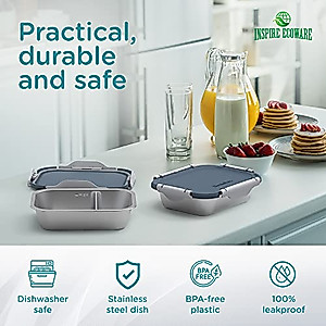 Inspire Ecoware Heatsbox Inner Dish | Stainless Steel Lunch Box | Insulated Food Container | Insulated Lunch Container | Metal Lunch Box