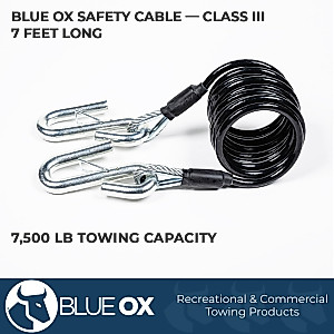 Blue Ox BX88196 Safety Cable Kit , Black