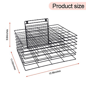 AshKiz Art Drying Rack, Small Hangable Paint Drying Rack, Wall Art Drying Rack with 8 Removable Shelves, Art Drying Rack with Screws for Classroom